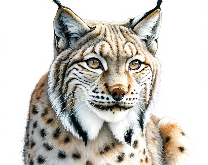 Majestic Lynx Clipart Bundle: Forest Animal Art (digital Download ...