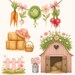 Cute Farm Animals Clipart Bundle, Kids Nursery Decor (PNG, Commercial ...