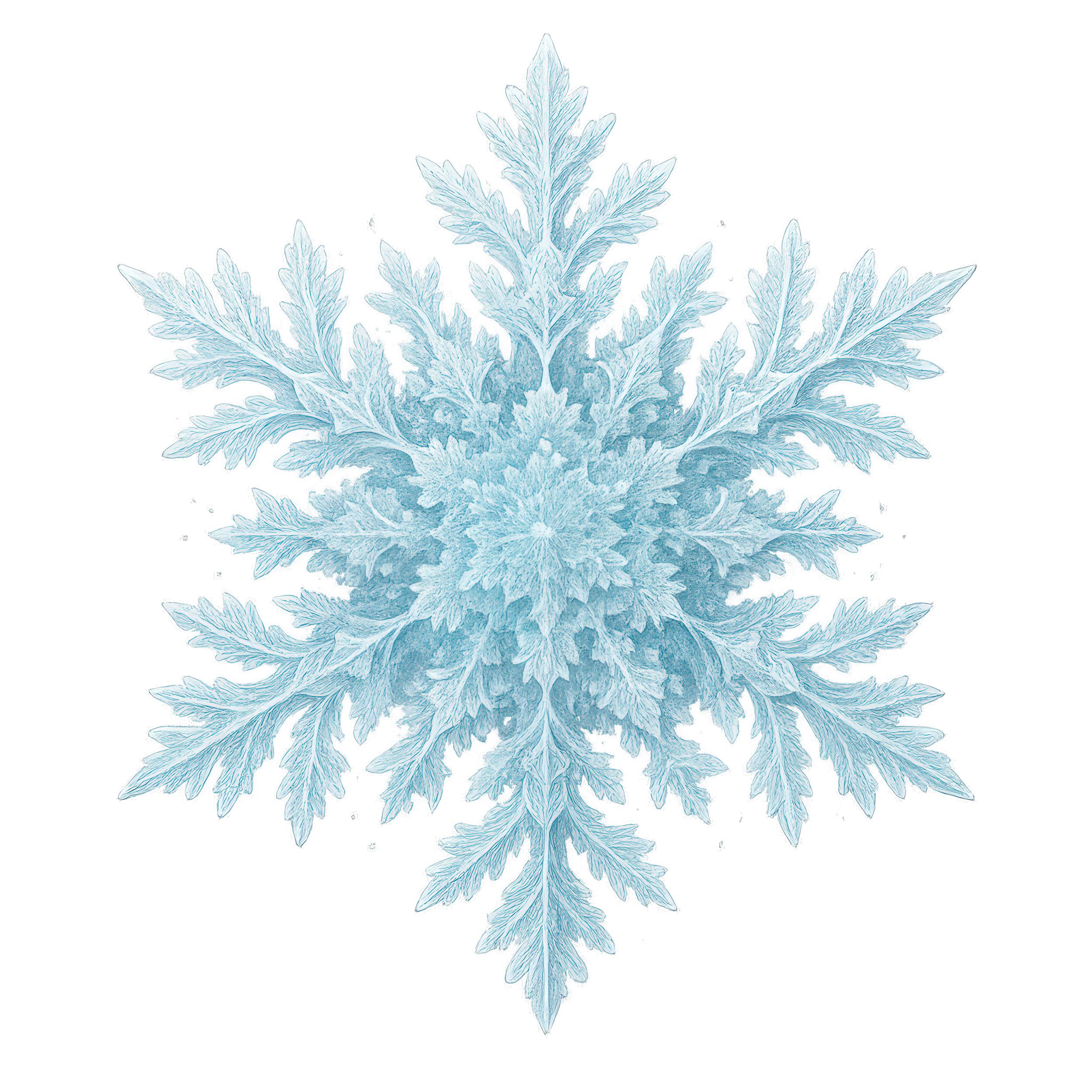 Blue Glitter Snowflake Clipart Bundle: Winter Frozen PNG (digital ...