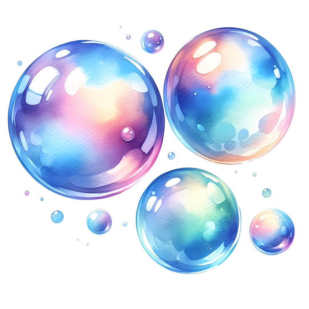 Bubble Clipart | 15 High-quality Jpgs | Whimsical Bubbles Clipart ...