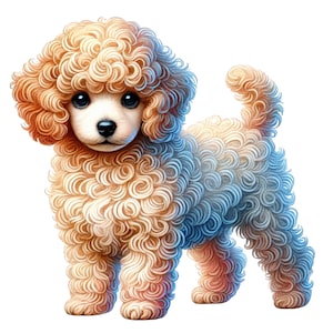 Puppy Poodle Clipart | 10 High-quality Designs | Cute Puppy Poodle Dog ...