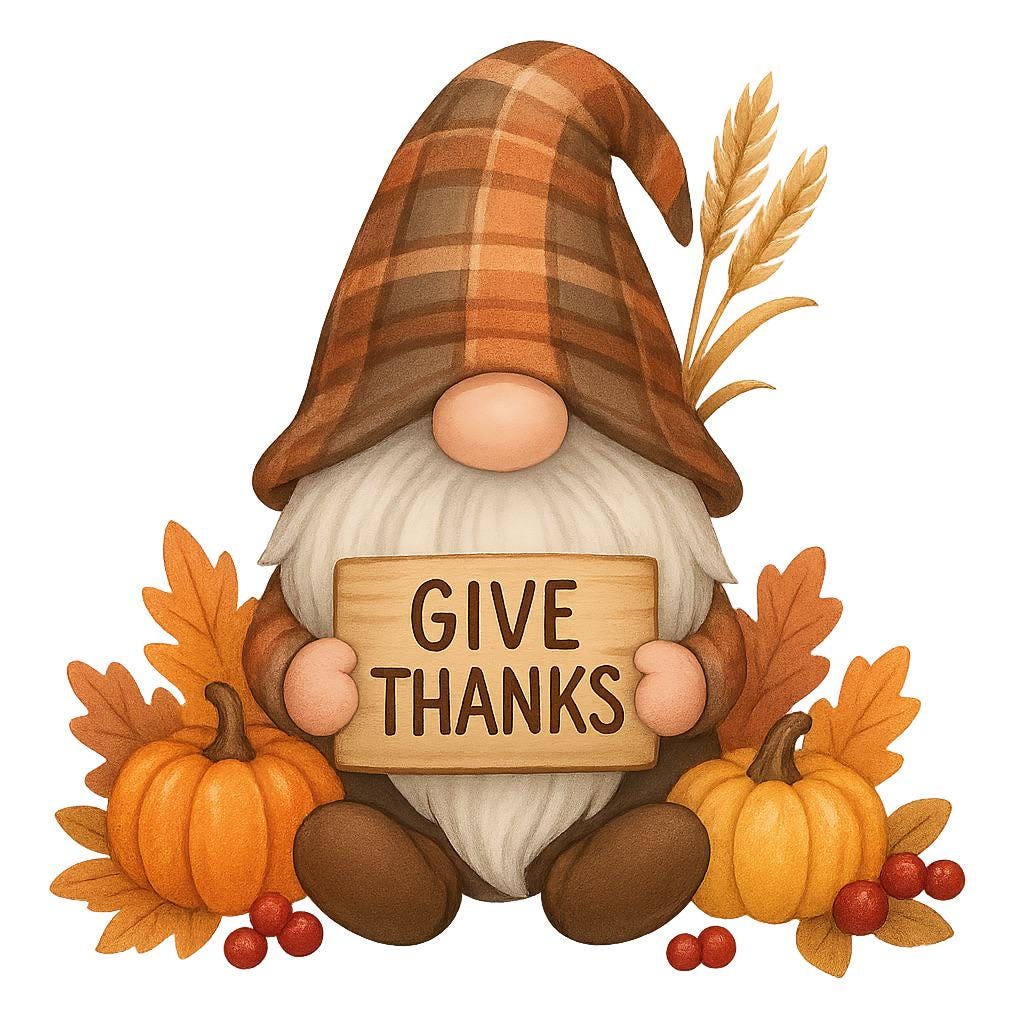 Thanksgiving Gnome Clipart Bundle: Fall Harvest PNG (digital Download ...