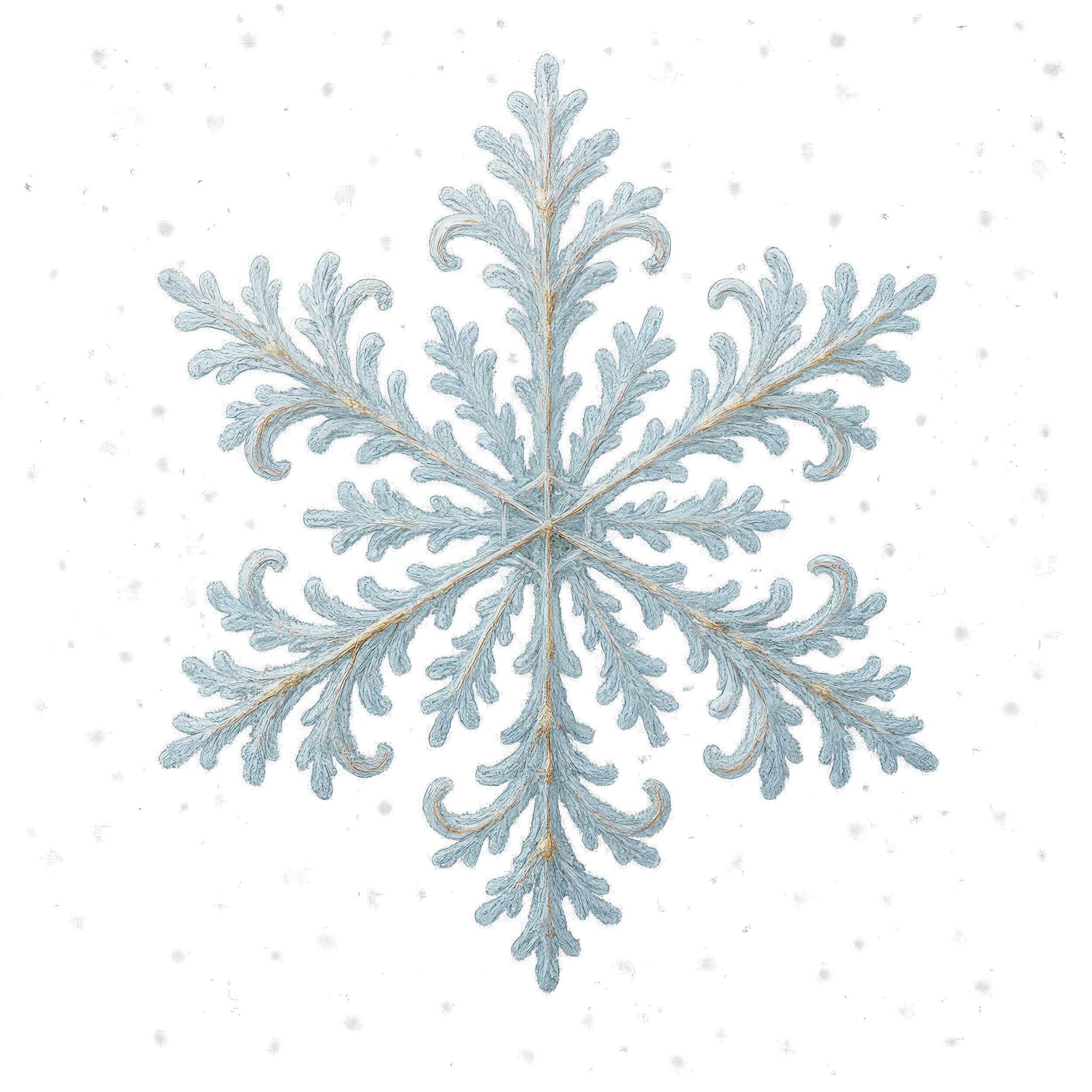 Blue Glitter Snowflake Clipart Bundle: Winter Frozen PNG (digital ...