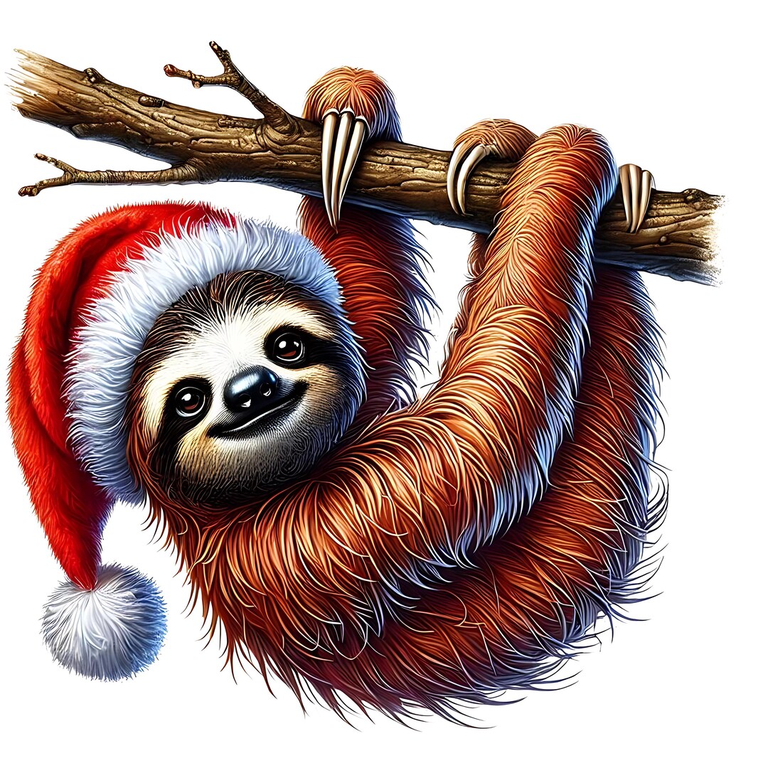 Cute Animal Christmas Clipart | 10 High-quality Jpgs | Festive Santa ...