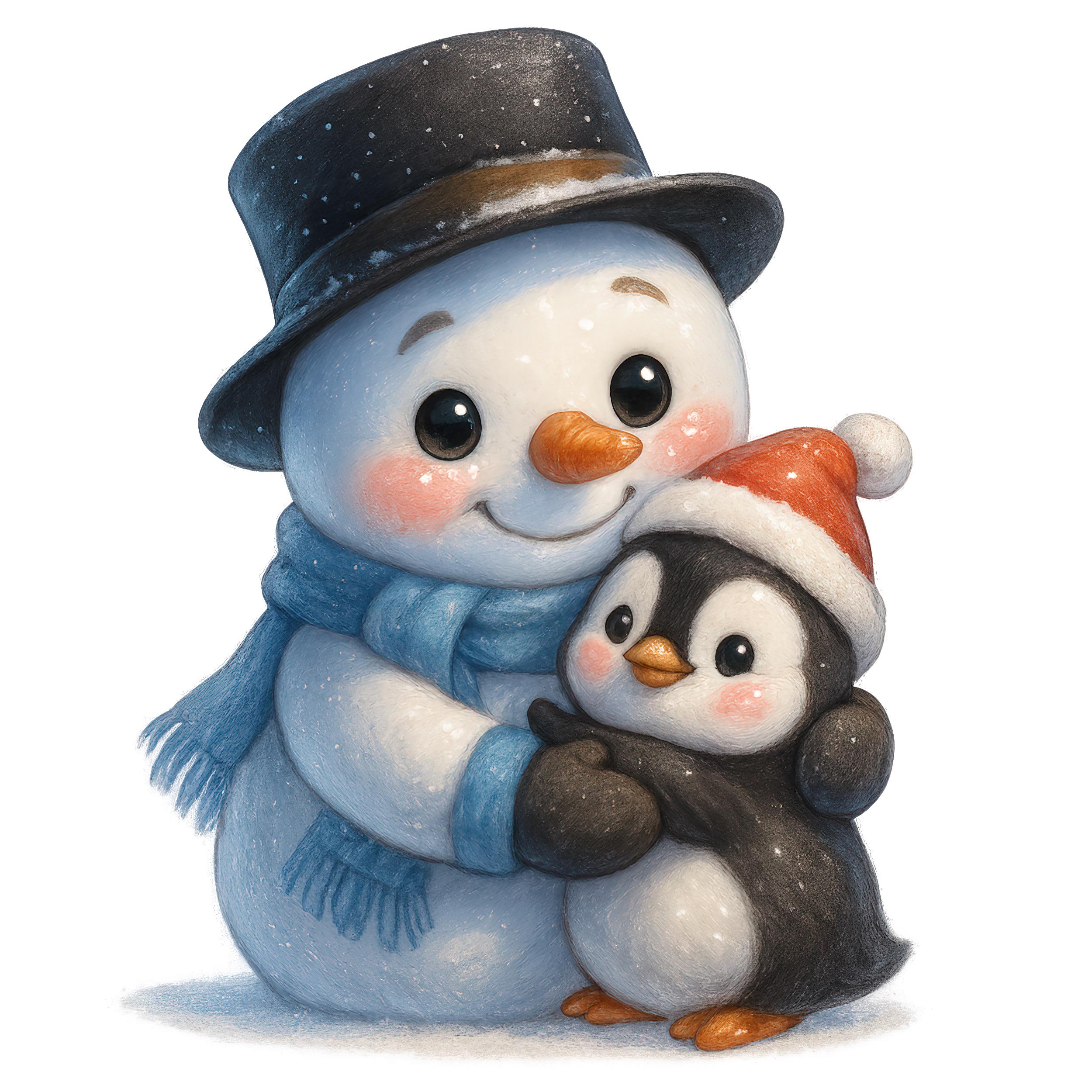 15 Cute Snowman Clipart Bundle, Winter Snowman Pngs, Christmas Snowman ...