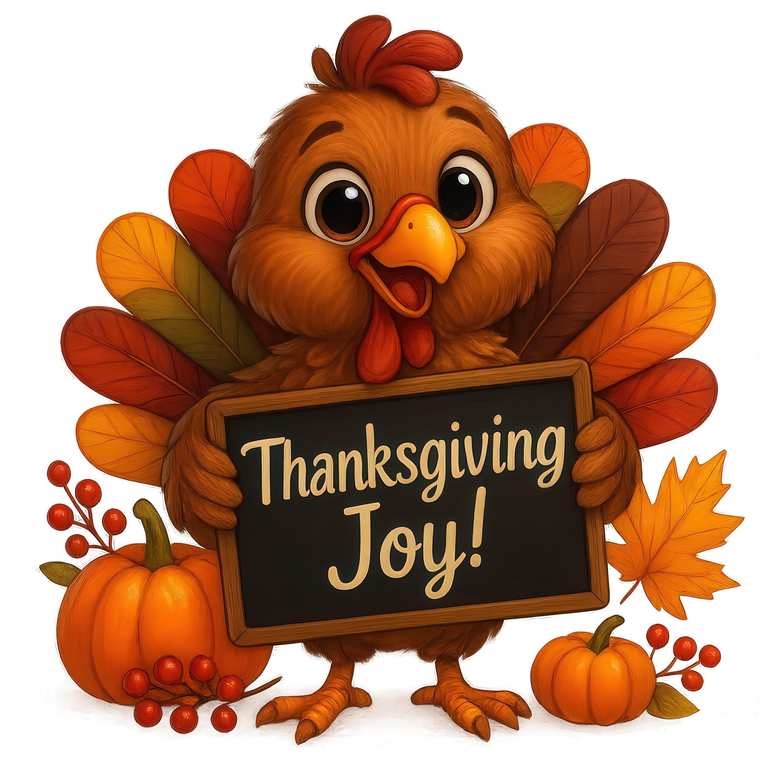 Thanksgiving Clipart Bundle: Turkey Day Designs, Happy Thanksgiving Png ...