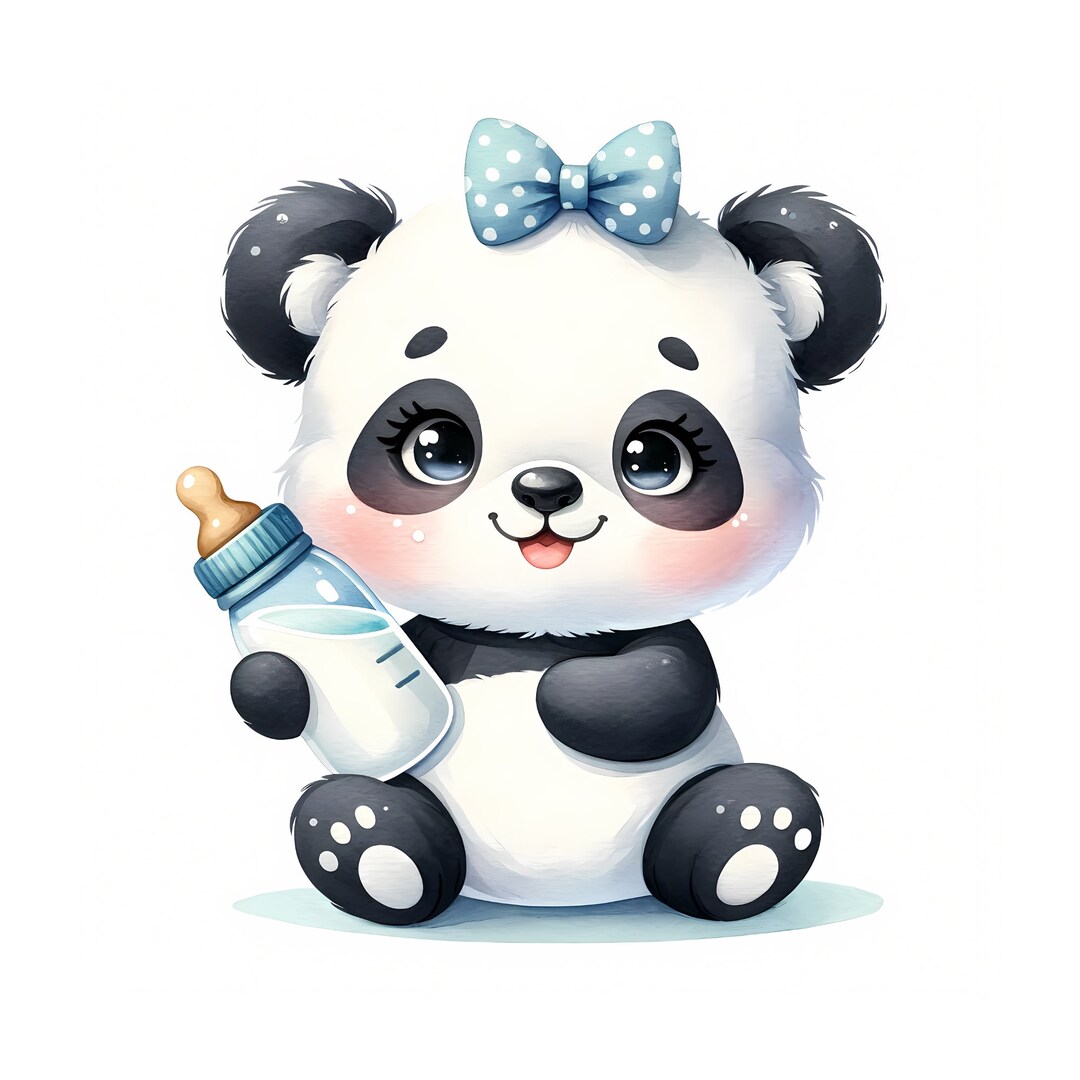 Baby Panda Clipart 12 High-quality Jpgs Baby Shower, Card Making ...
