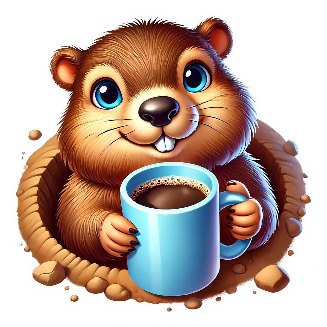 Cute Groundhog Clipart | 12 High-quality Jpgs | Adorable Groundhog ...