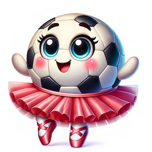 Cute Soccer Ball Clipart | 12 High-quality Jpgs | Adorable Football ...