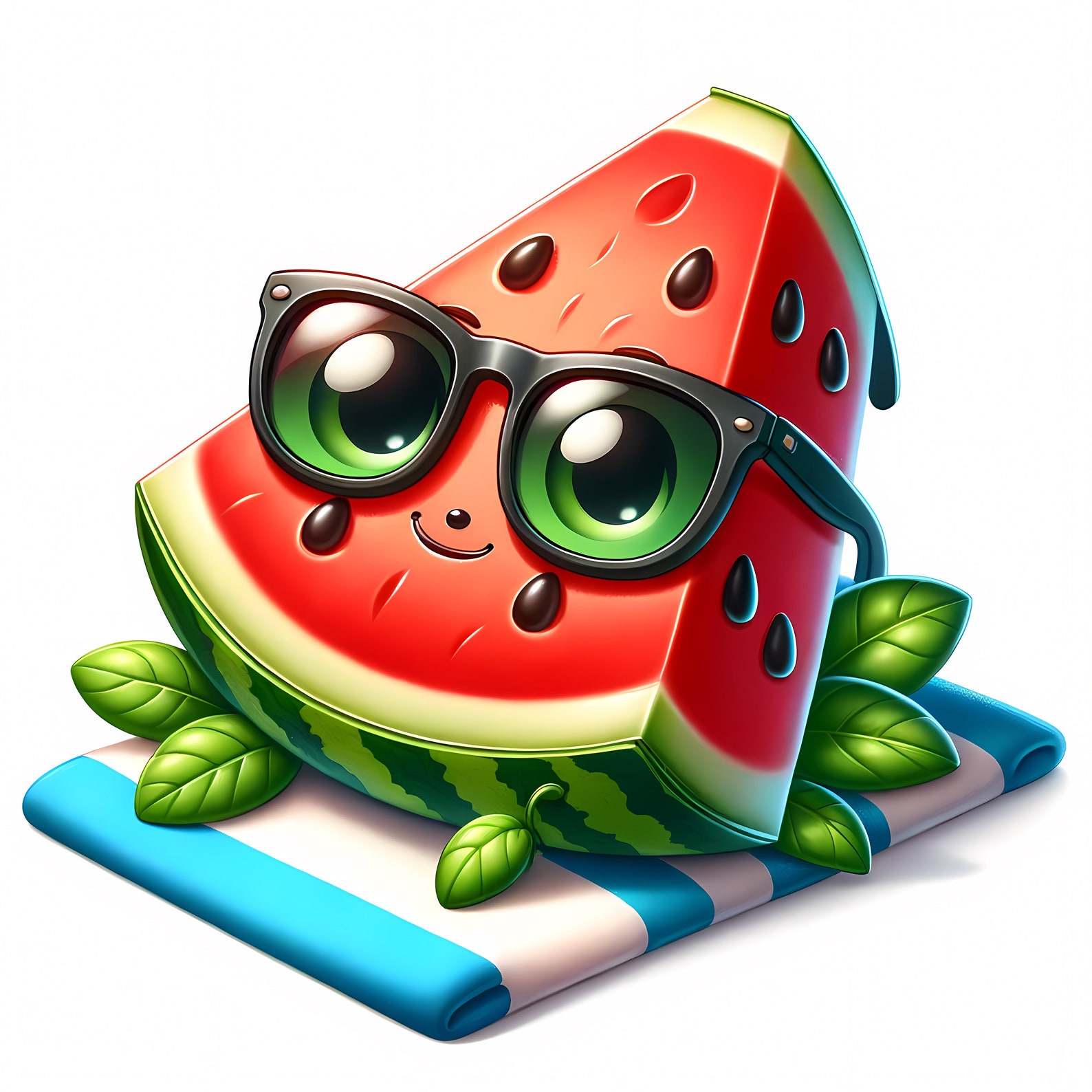 Cute Watermelon Clipart 12 High-quality Jpgs Clipart Bundle Nursery ...