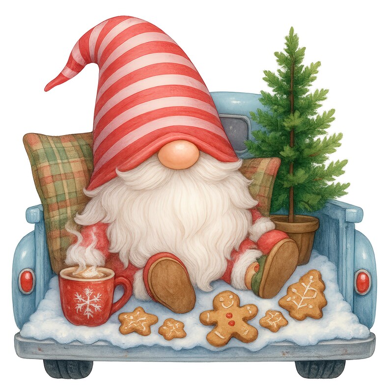 14 Christmas Truck Clipart Bundle: Vintage Farmhouse Style (digital ...