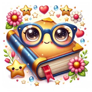 Cute Book Clipart | 11 High-quality Jpgs | Adorable Book Clipart Bundle ...