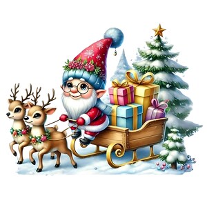 Christmas Gnome Clipart: Festive Gnomes Holiday Bundle (10 JPG Digital ...