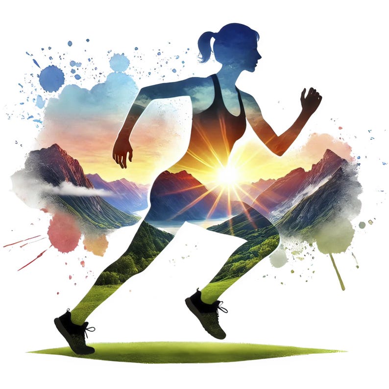 Running Woman PNG Clipart: Marathon Runner Art (digital Download) - Etsy