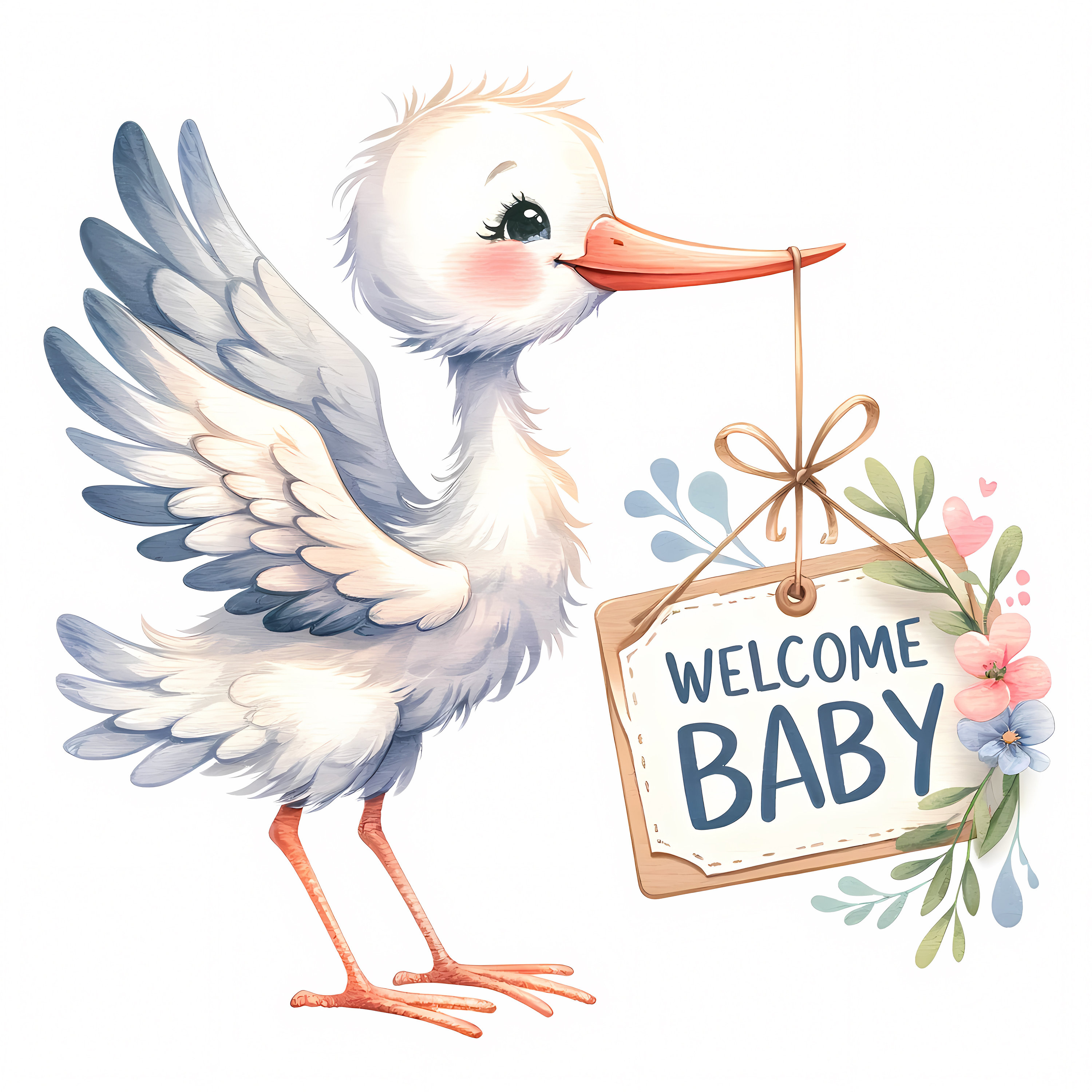 Welcome Baby Clipart 12 High-quality Jpgs Baby Shower Nursery Decor ...