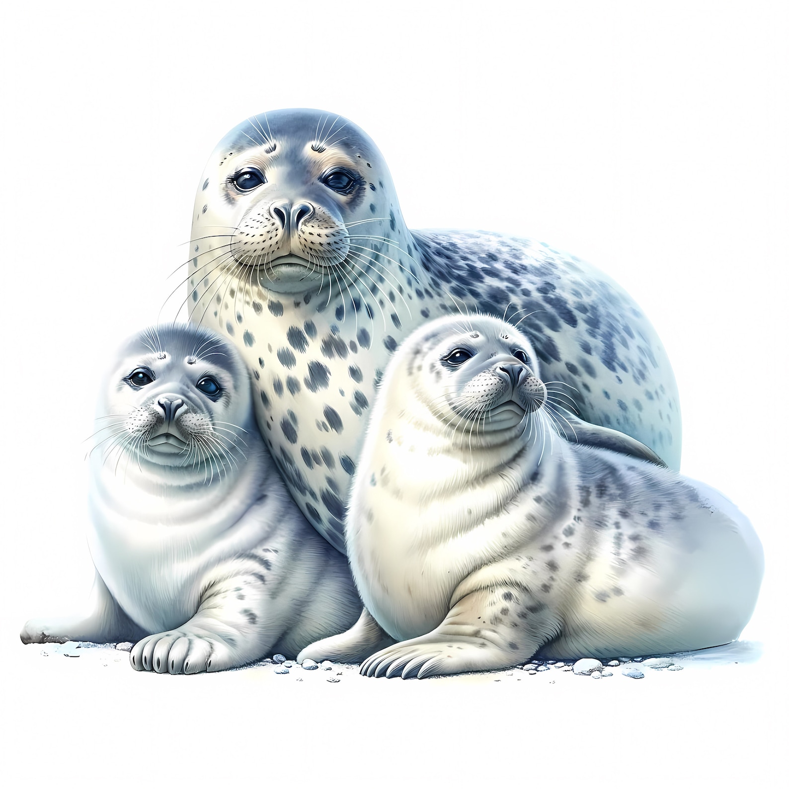 Seal Clipart Bundle 11 High-quality Jpgs Wall Art Aquatic Art Digital ...