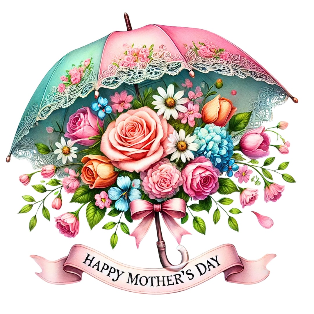 Happy Mothers Day Floral Clipart Bundle (digital Download) - Etsy