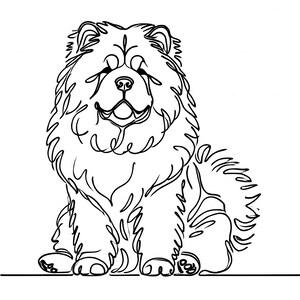 10 Chow Chow Line Art Clipart Bundle: Dog SVG & PNG (digital Download ...
