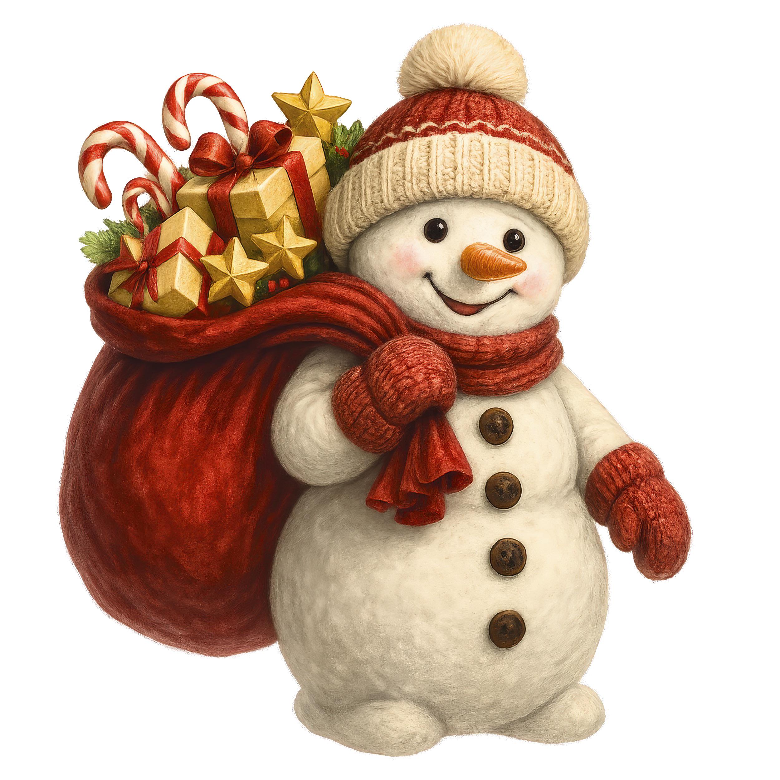 12 Christmas Snowman Clipart, Festive Winter PNG (digital Download) - Etsy