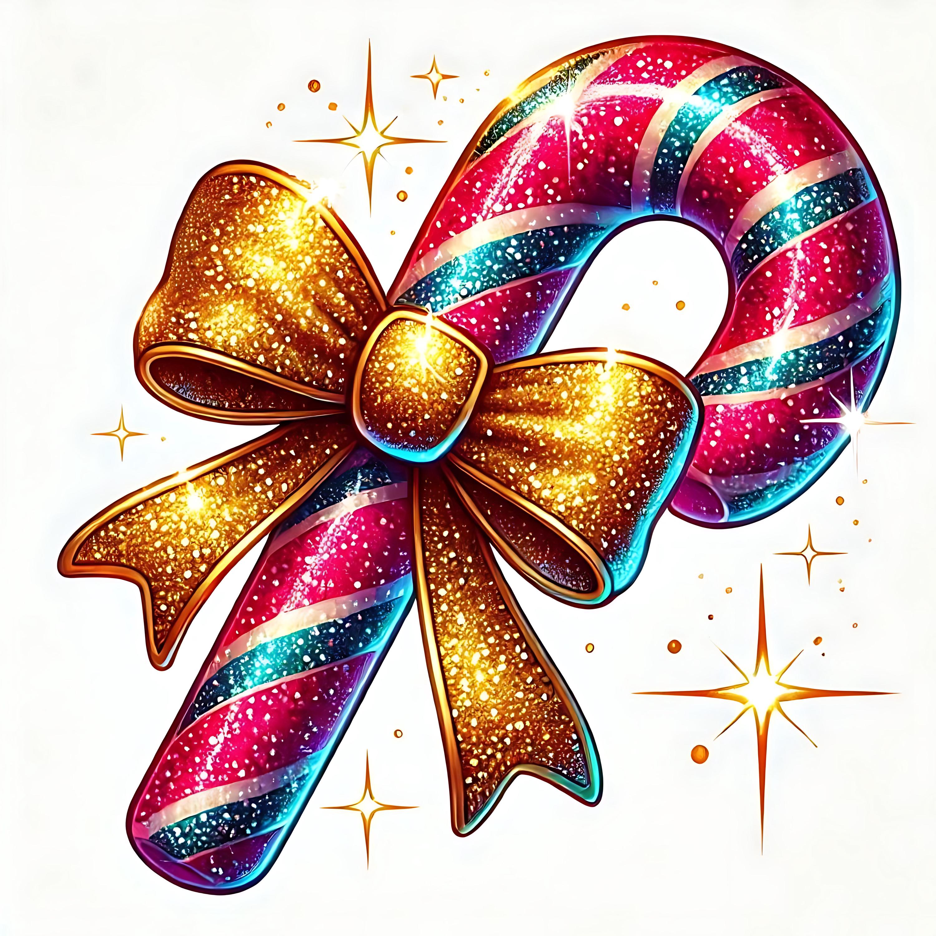 Festive Candy Cane Christmas Clipart Bundle (12 JPG Digital Download ...