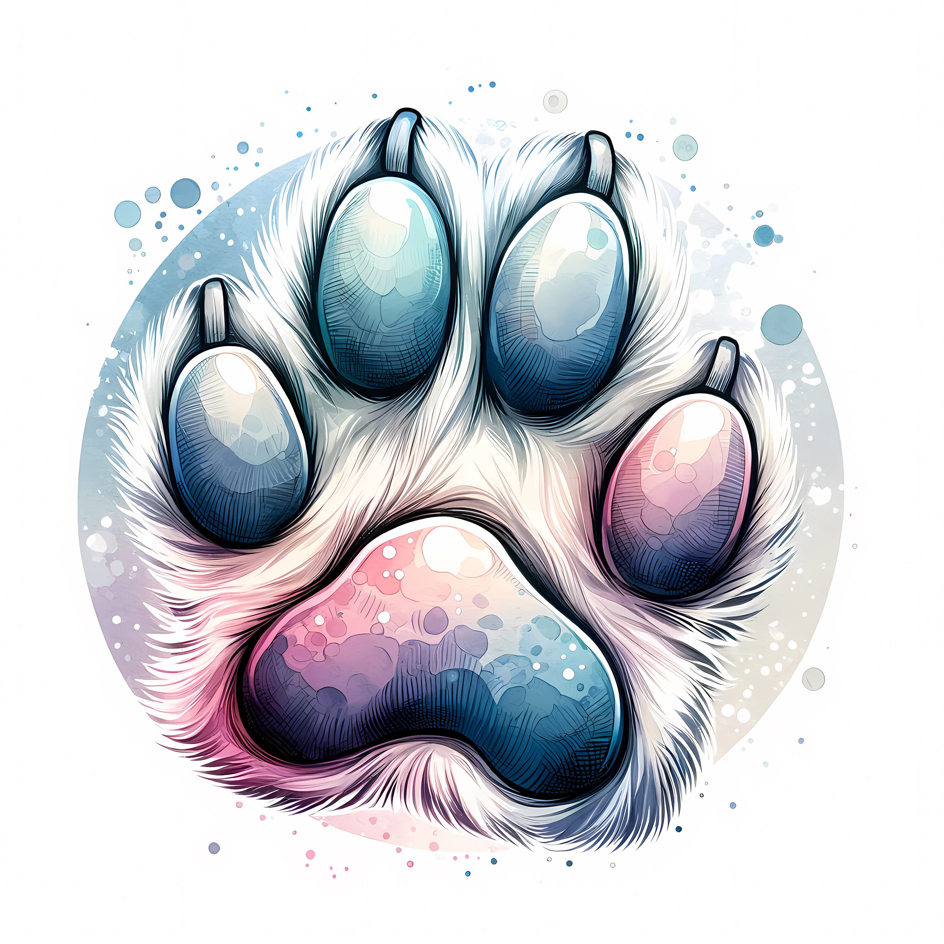 Cat Paw Print Clipart 11 High-quality Jpgs Cat Paws Clipart Bundle Wall ...