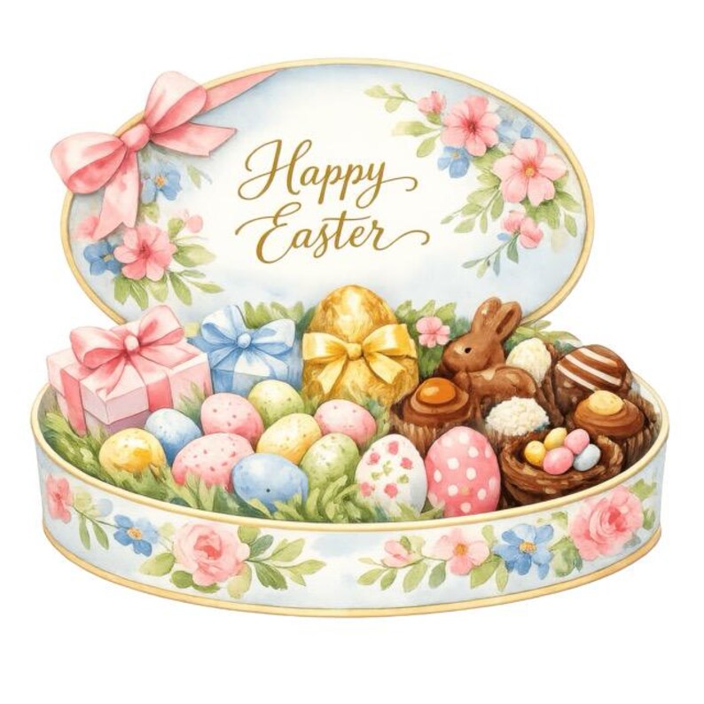 Candy Easter Clipart: Easter Sweets Graphics, Digital Download, 14 PNG ...
