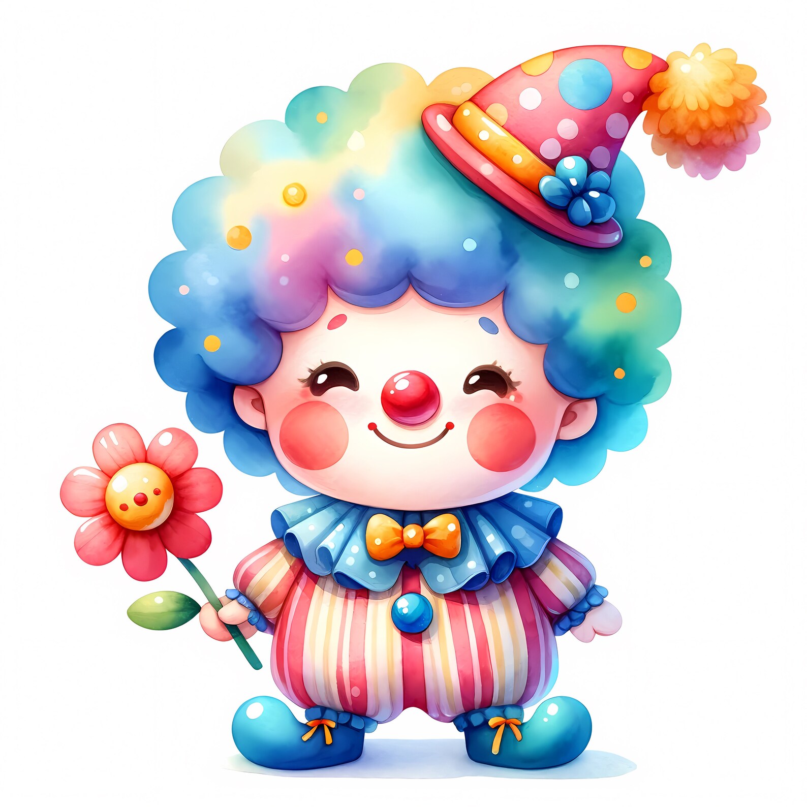 Cute Clown Clipart 10 High-quality Jpgs Circus Art Clown Clipart Bundle ...