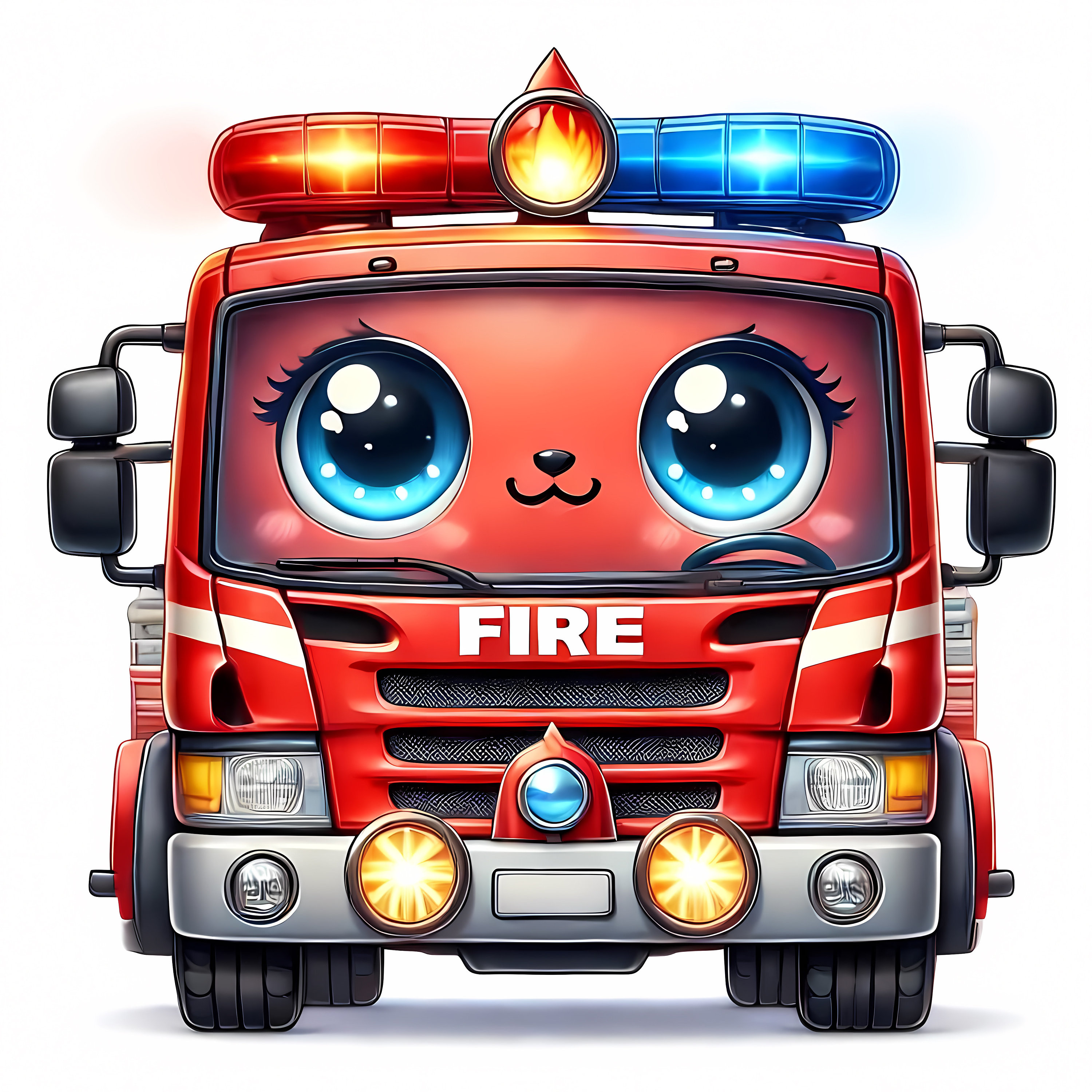 Cute Fire Truck Clipart 10 High-quality Jpgs Adorable Fire Truck ...