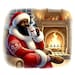 Festive Black Santa Clipart Bundle: Holiday Decor, Christmas African ...