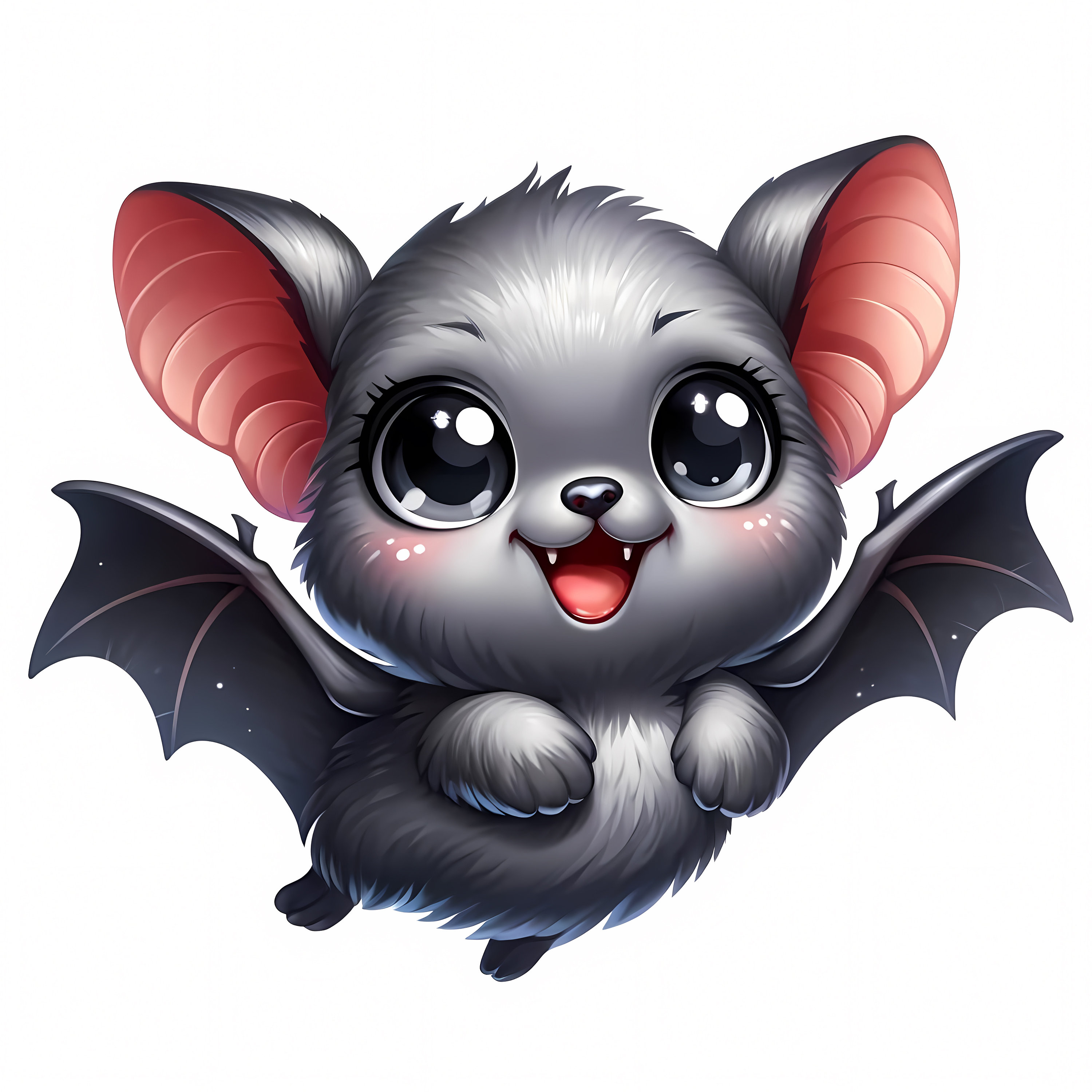 Cute Bat Clipart | Whimsical Bat Art, Commercial Use (digital Prints ...