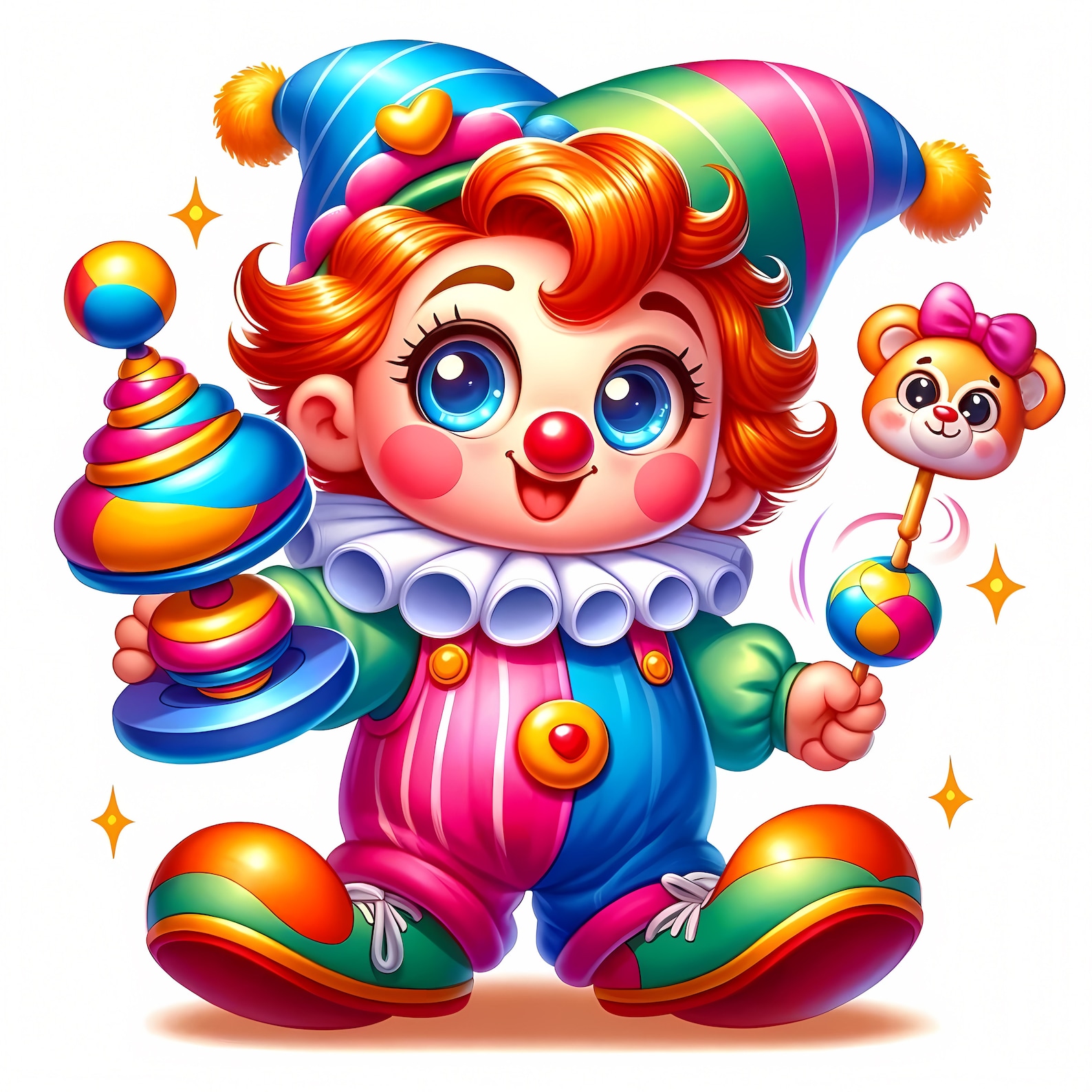 Cute Clown Clipart Bundle 12 High-quality Images for Circus Art ...