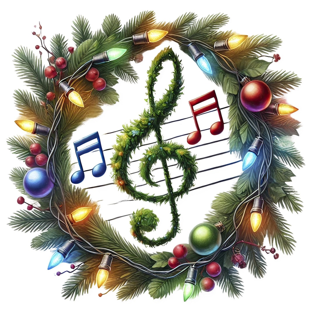 Music Note Clipart | 12 High-quality Pngs | Festive Music Notes PNG ...