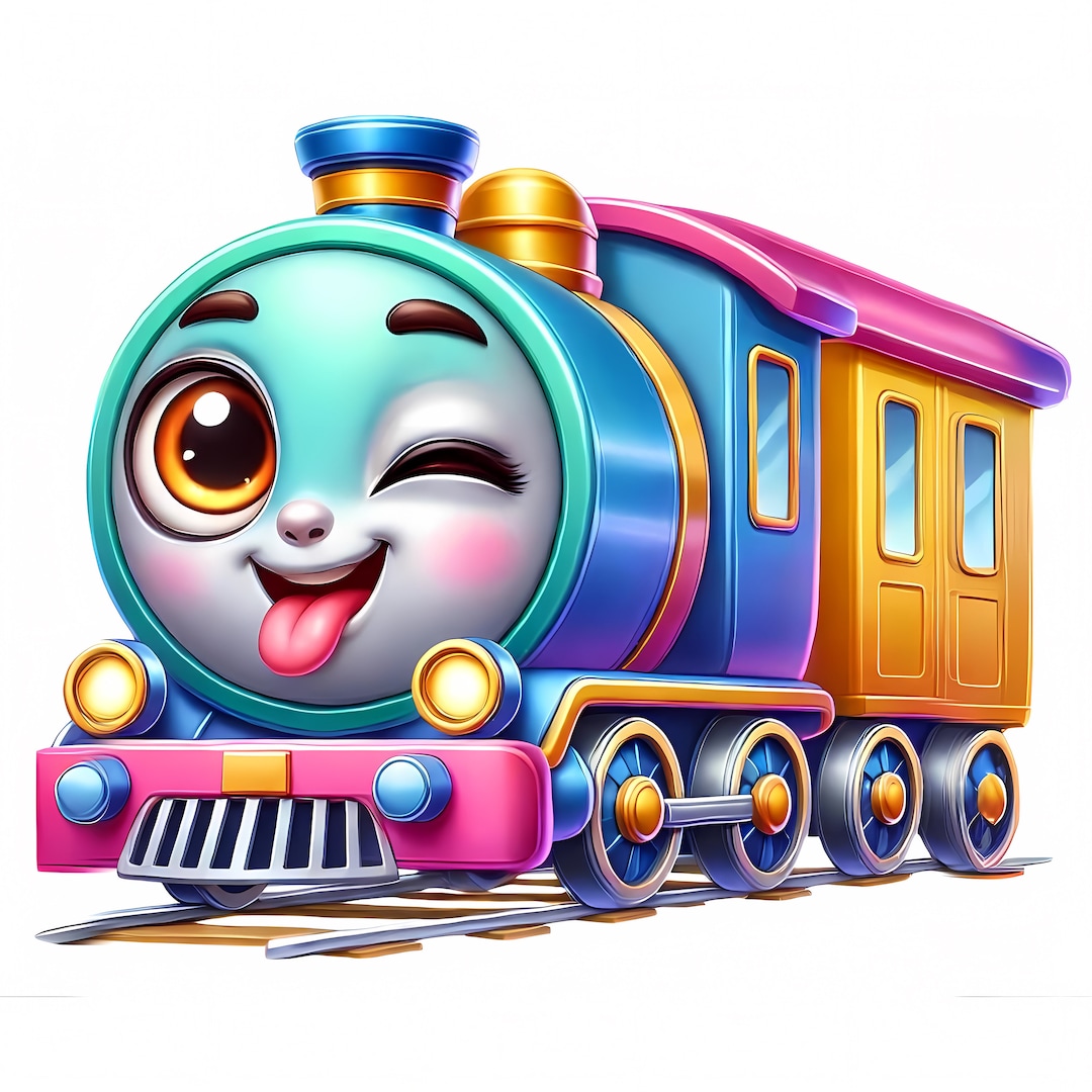 Cute Train Clipart | 11 High-quality Jpgs | Charming Cute Train Clipart ...