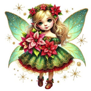 Christmas Fairy Clipart | 12 High-quality Designs | Magical Christmas ...