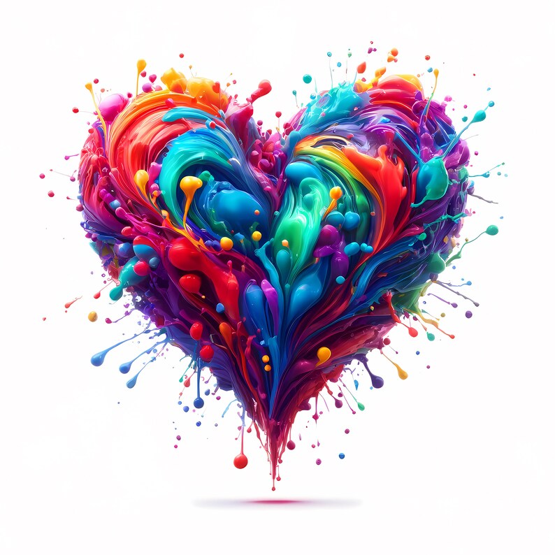 Colorful Hearts Clipart 11 High-quality Jpgs Vibrant Heart Clipart ...