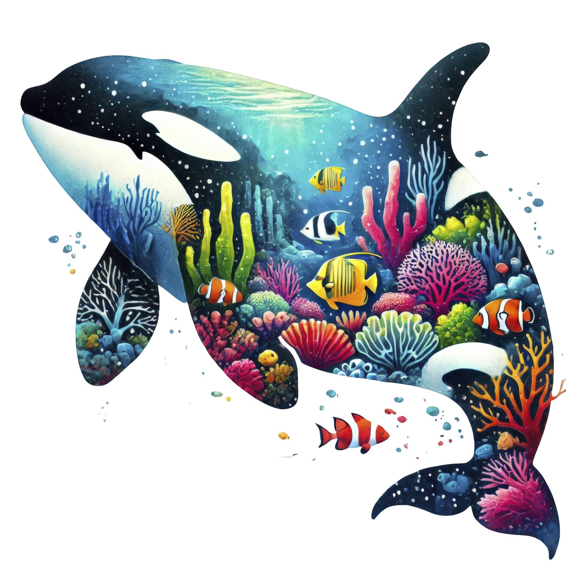 Orca Clipart Bundle | Majestic Ocean PNG Graphics (digital Download ...
