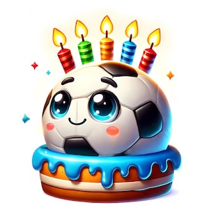 Cute Soccer Ball Clipart | 12 High-quality Jpgs | Adorable Football ...