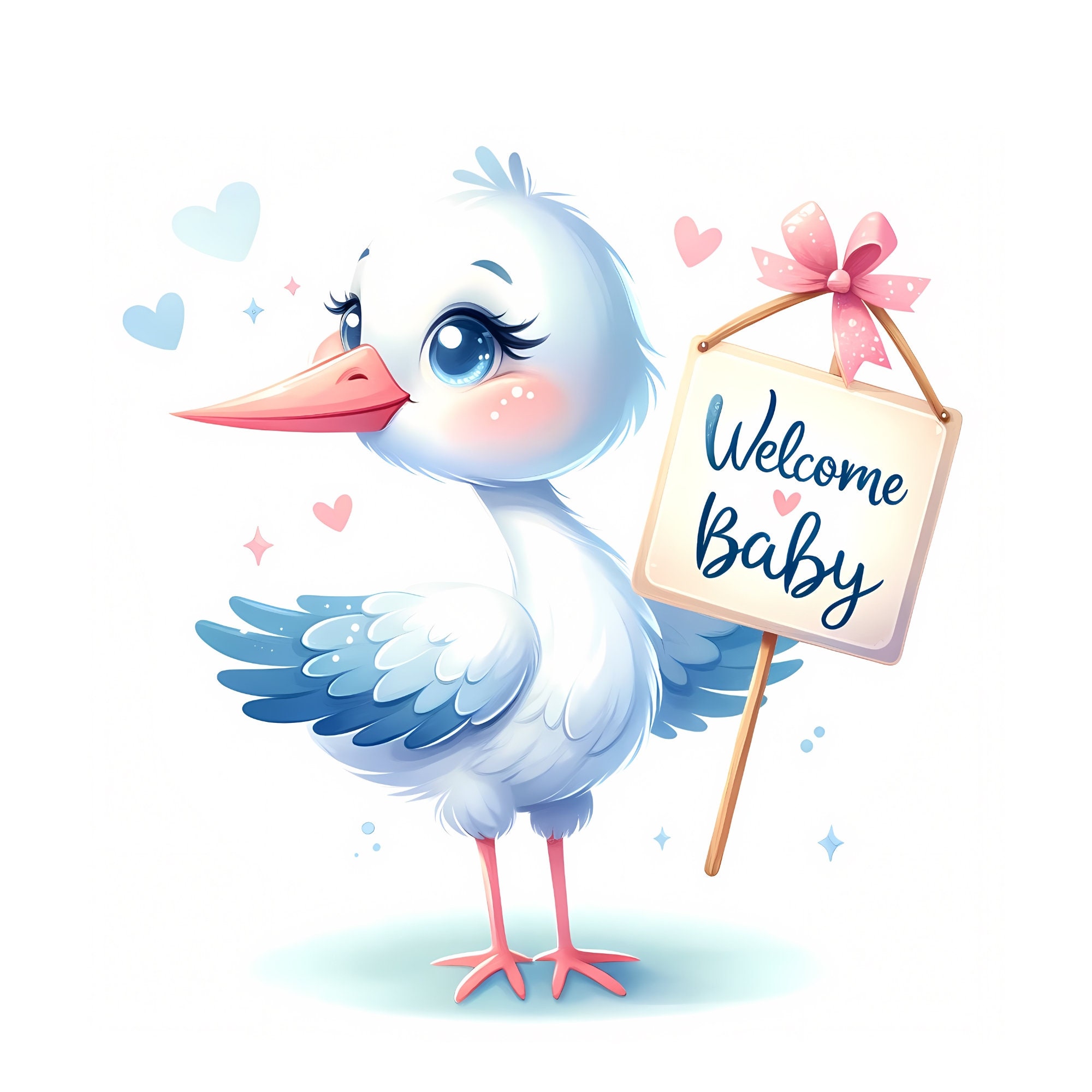 Welcome Baby Clipart 12 High-quality Jpgs Baby Shower Nursery Decor ...