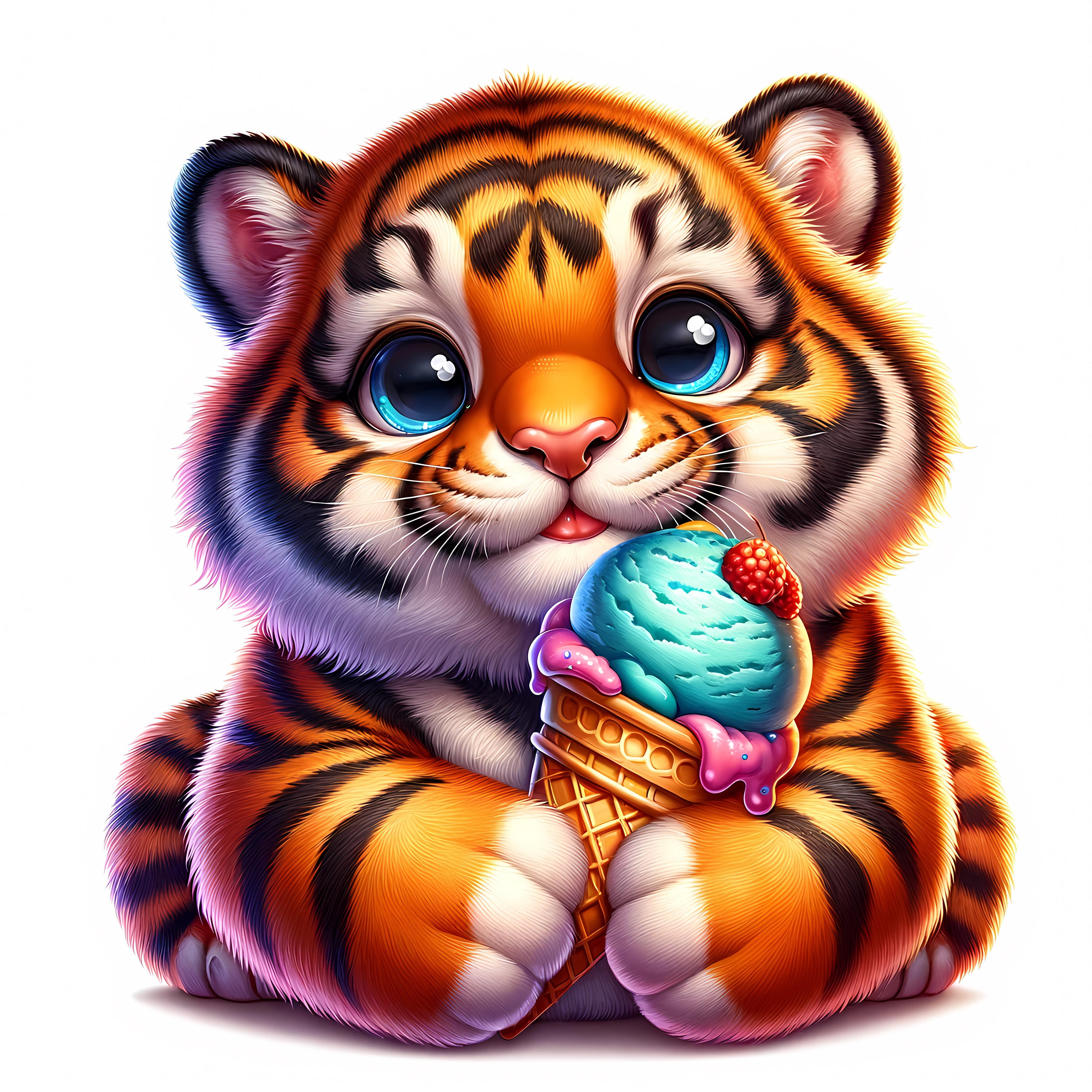 Cute Tiger Clipart Bundle – Nursery Decor, Forest Animal Art (digital ...