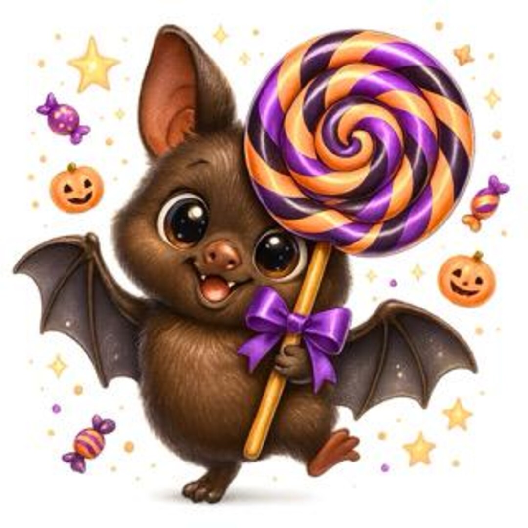 Cute Halloween Bat Clipart | Spooky PNG Illustration (set of 11) - Etsy