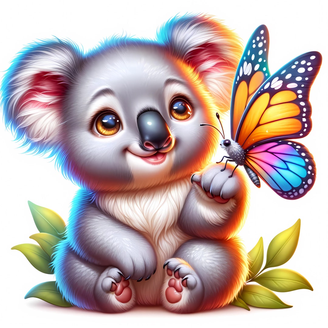 Cute Koala Clipart | 14 High-quality Jpgs | Adorable Koala Clipart ...