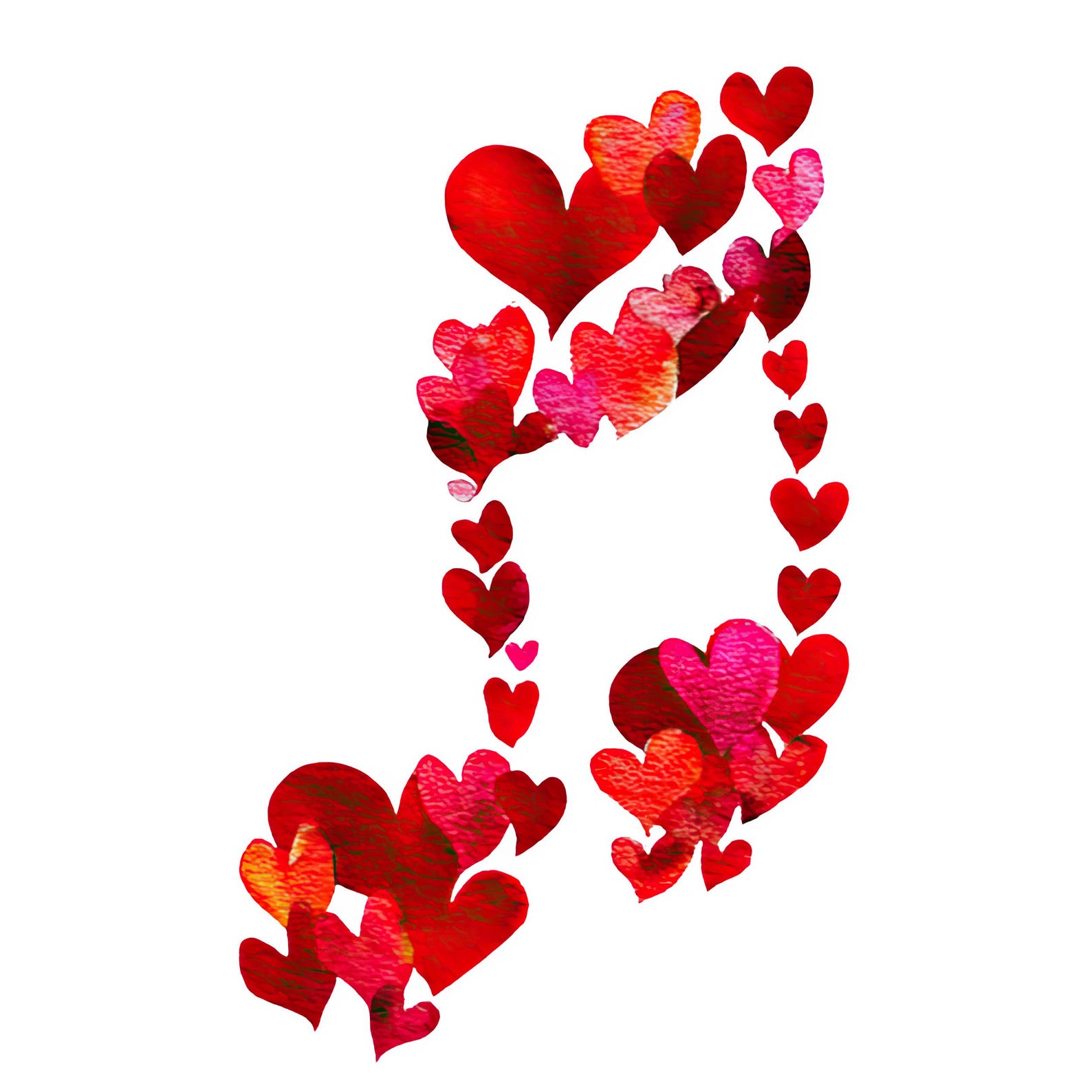 Valentine's Day Music Notes Clipart | Romantic Musical Graphics ...