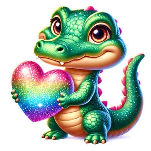 Cute Alligator Clipart | 11 High-quality Jpgs | Adorable Alligator ...