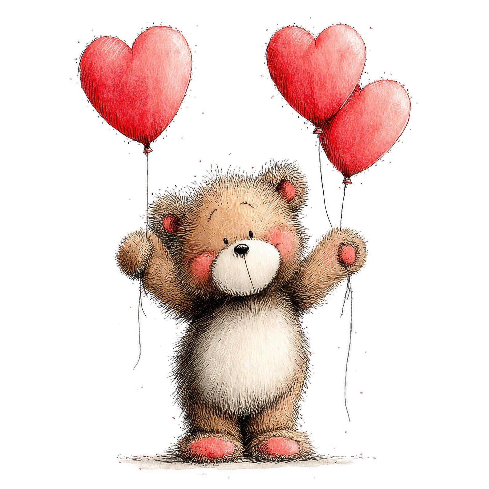 Teddy Bear Valentine's Day Clipart | Adorable Whimsical Graphics ...