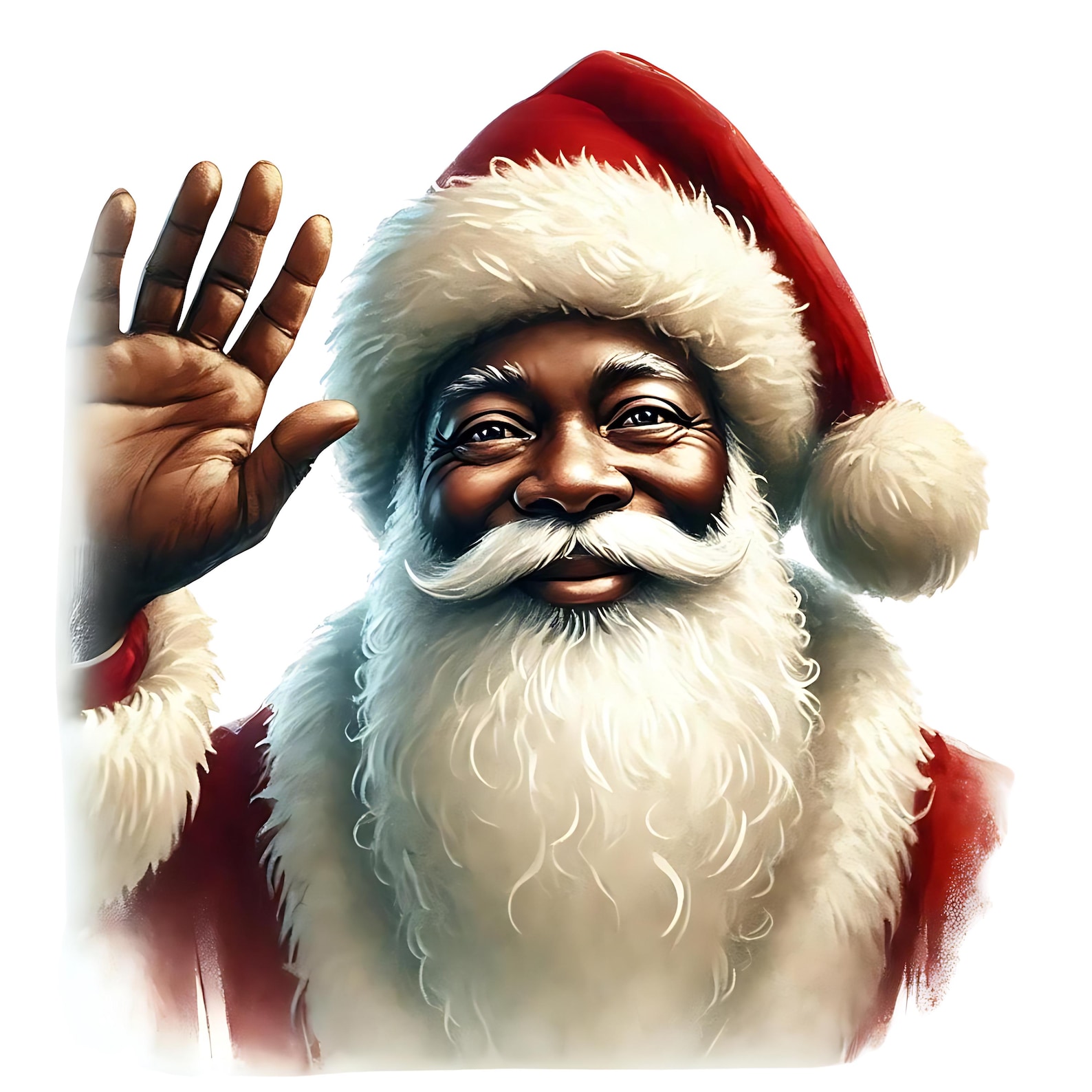 Festive Black Santa Clipart Bundle: Holiday Decor, Christmas African ...
