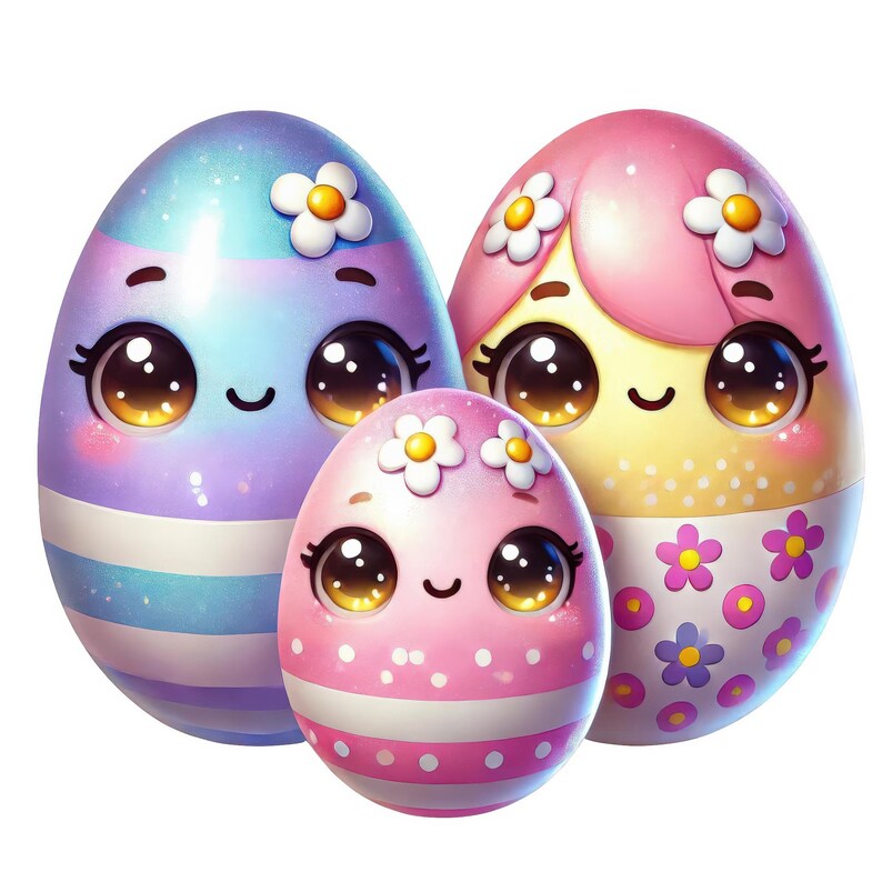Cute Easter Egg Clipart Bundle | High-quality Designs (digital Download ...