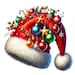 Festive Santa Hat Clipart Bundle: Holiday Art (commercial Use) (12 Jpgs ...