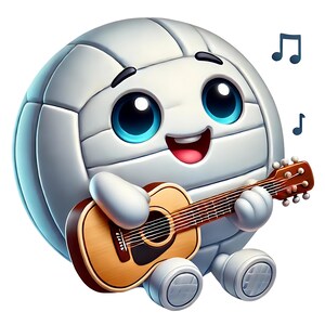 Cute Volleyball Clipart | Sports Art JPG Bundle (digital Download) - Etsy