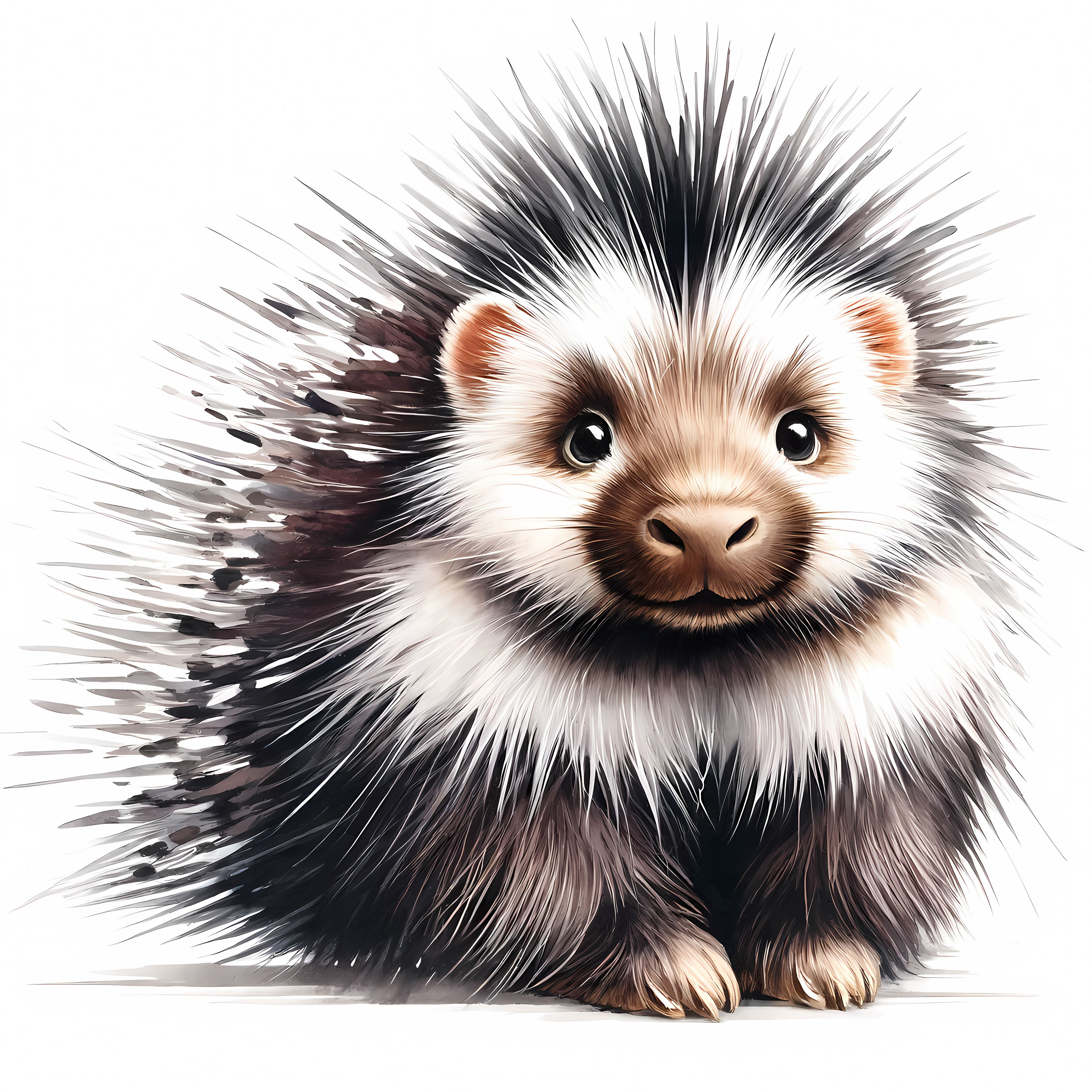 Porcupine Clipart 10 High-quality Jpgs Cute Clipart Porcupine Bundle ...