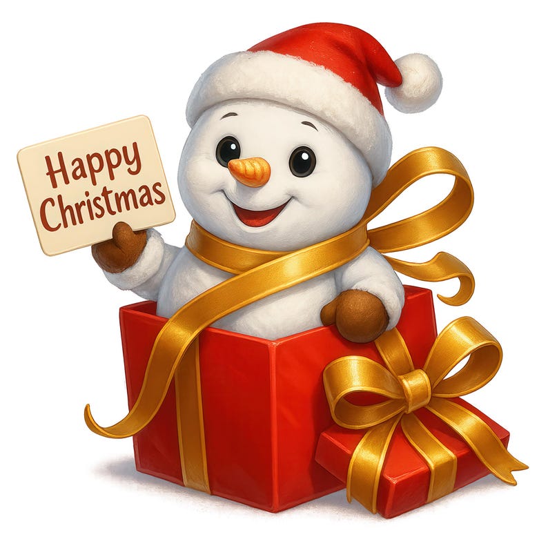 Christmas Snowman Clipart Bundle, Holiday PNG Graphics (digital ...